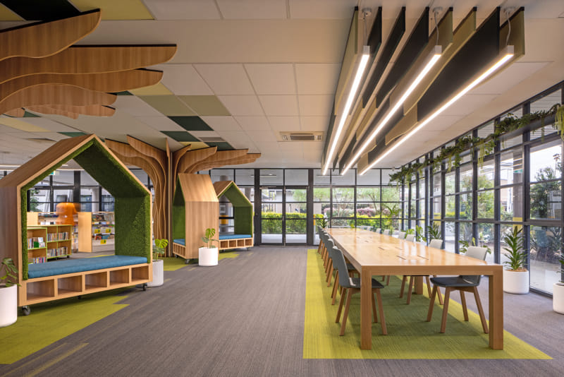 An internal refurbishment of the schools existing library with brand ...